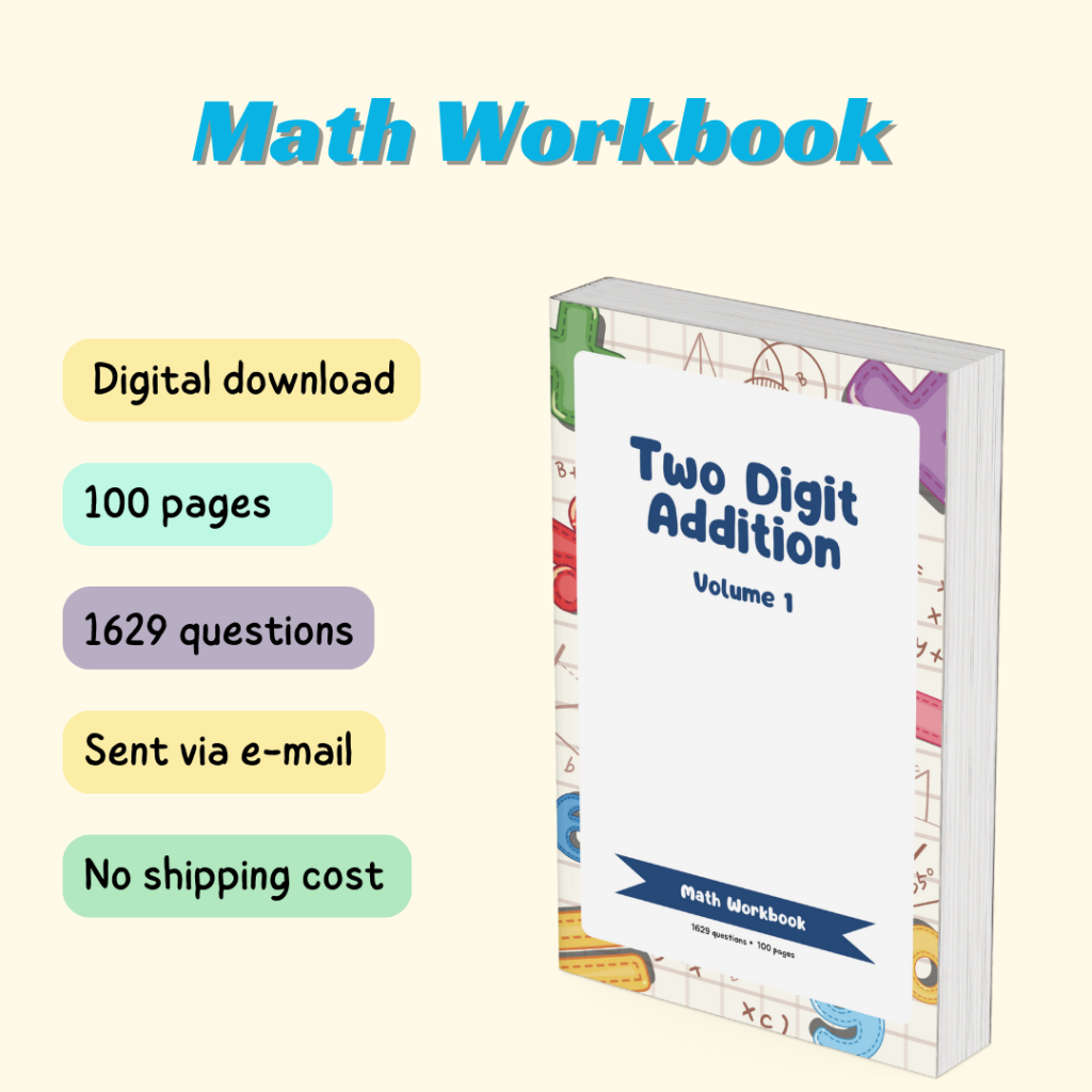 Download PDF of Two-Digit Addition Workbook for Grades 1 and 2 of ...