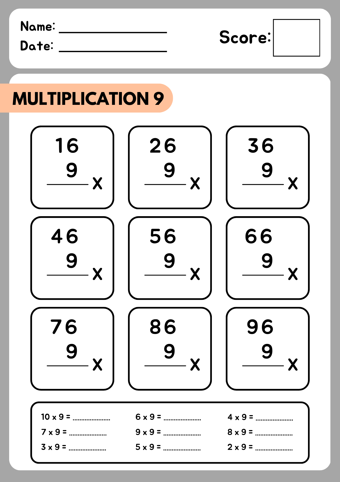 Download PDF of Multiplication Workbook for Grades 3 and 4 of ...