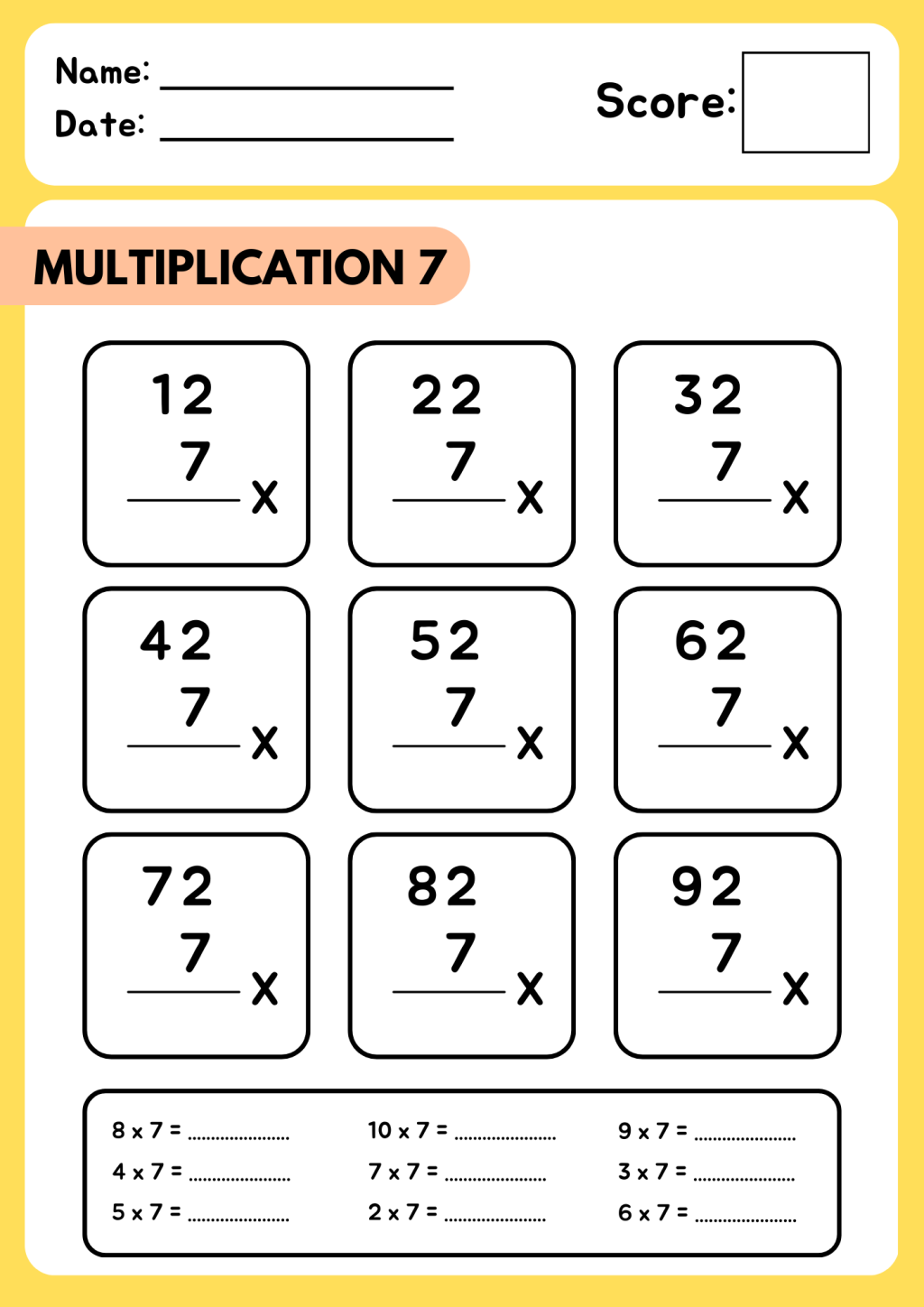 Download PDF of Multiplication Workbook for Grades 3 and 4 of ...