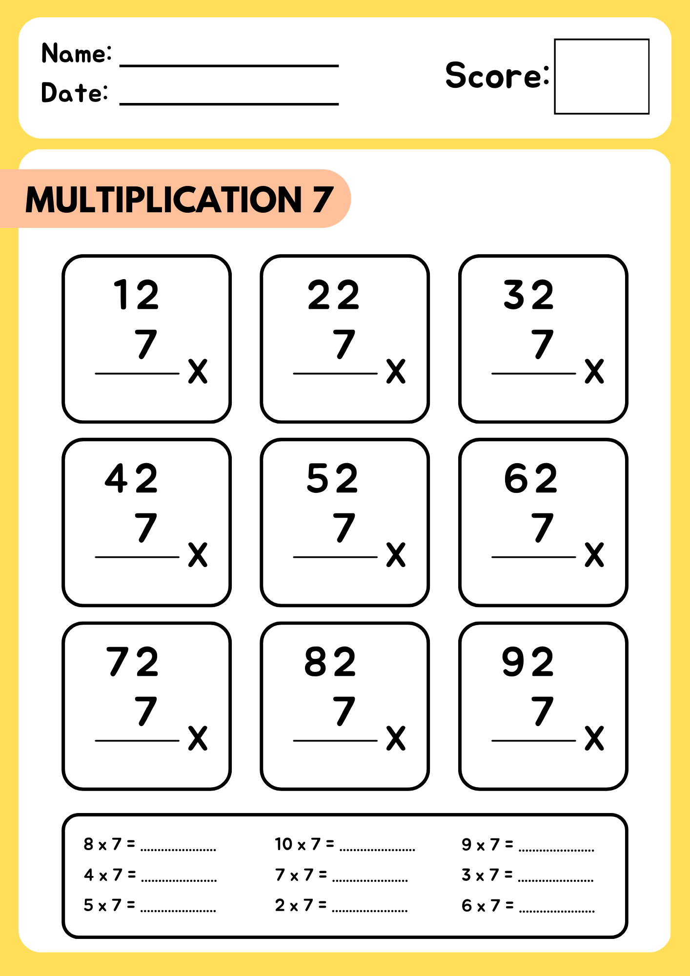 Download PDF of Multiplication Workbook for Grades 3 and 4 of ...